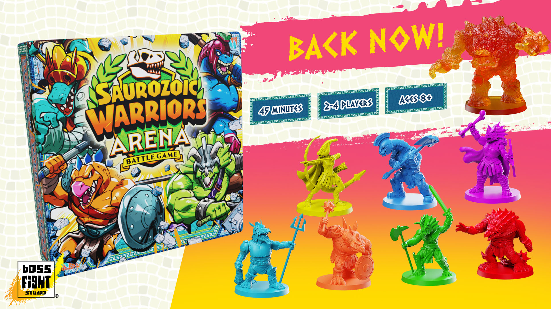 Boss Fight Studio Lanza Saurozoic Warriors Arena: Juego de Mesa de Dino-Gladiadores Diseñado por ...